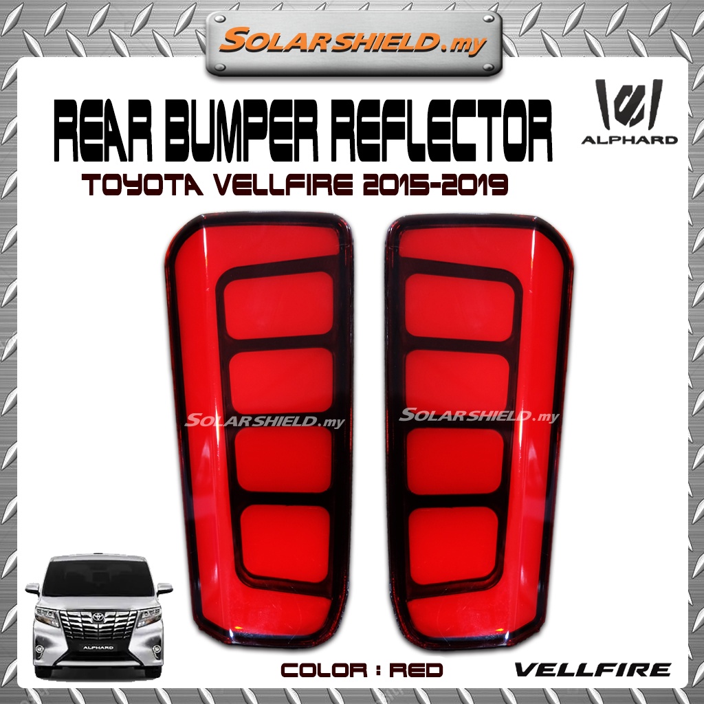 Toyota Alphard/Vellfire 2015-2019 Led Rear Bumper Reflector (Red ...