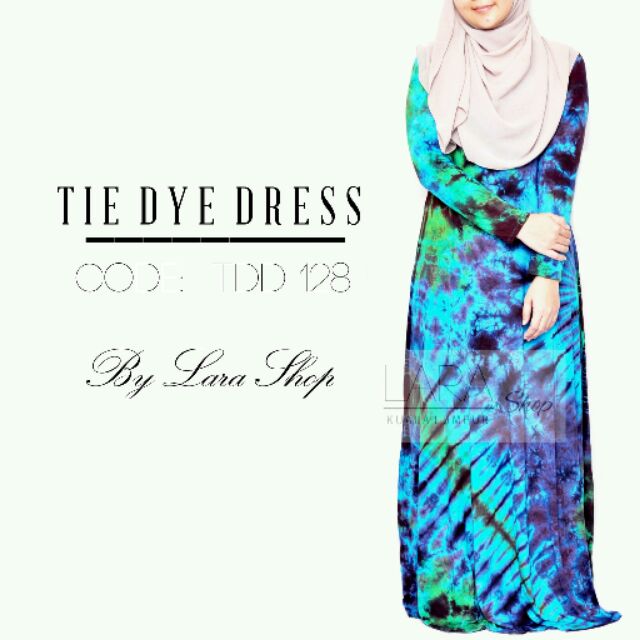 TIE DYE DRESS (PRINCESS CUT) | Shopee Malaysia