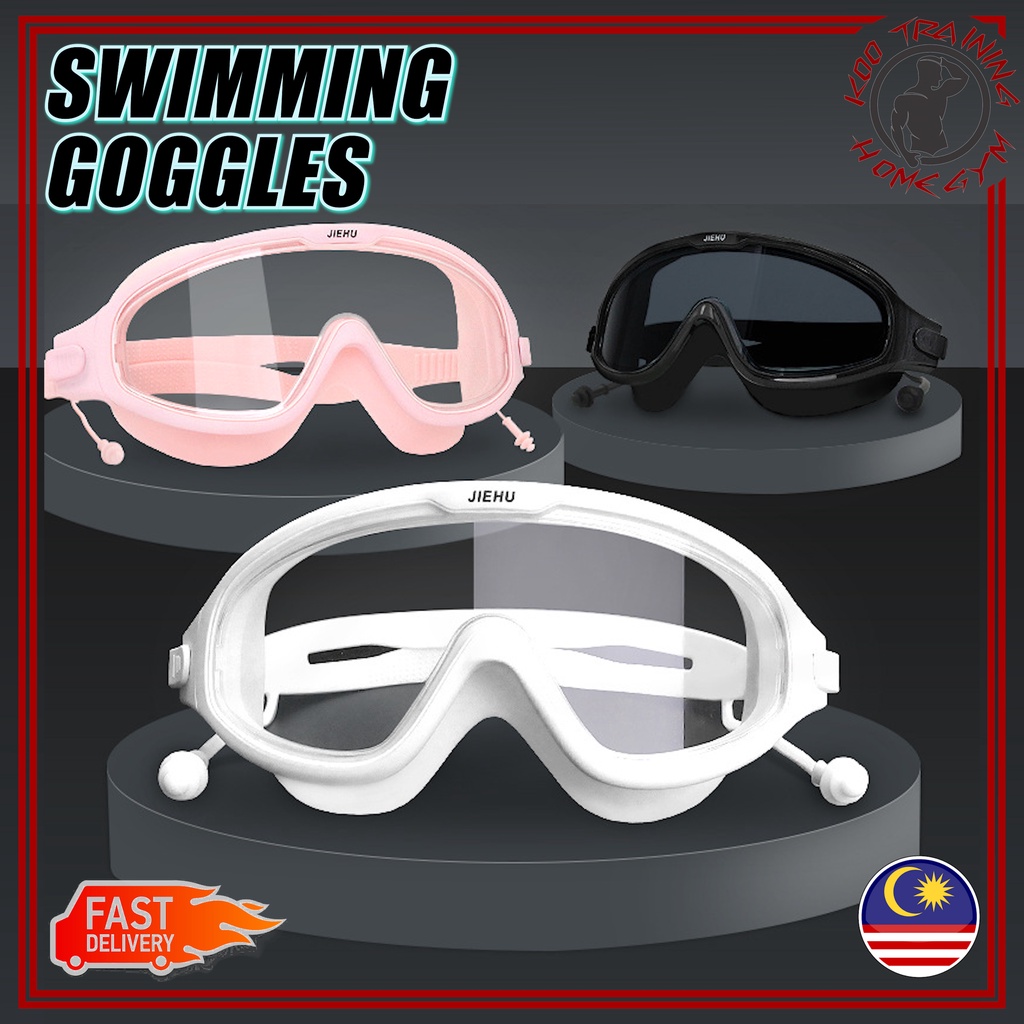 Adult Swimming Goggles Big Frame Waterproof anti-fog HD new glasses ...