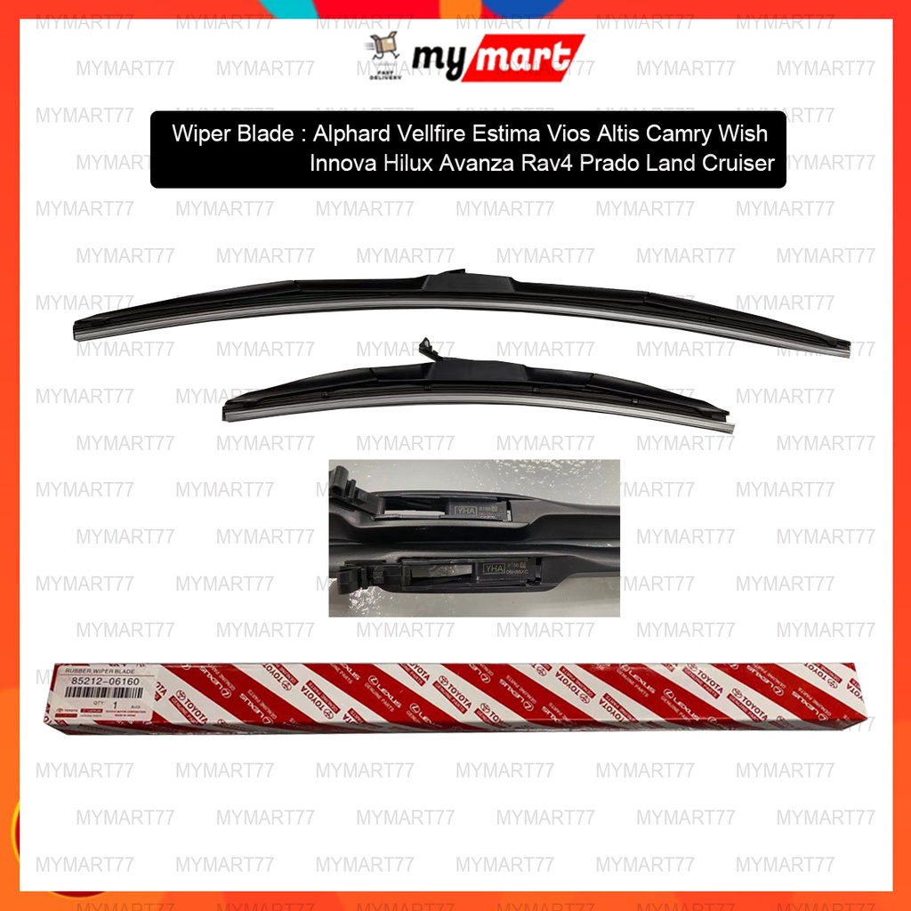 Toyota Wiper Blade Alphard Vellfire Estima Vios Altis Camry Wish Innova ...