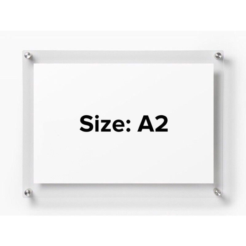 A2 Wall Mounted Acrylic Frame / Poster Frame / Advertisement Frame ...