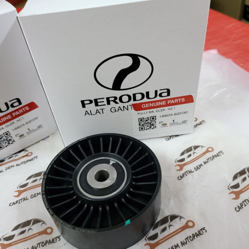 PERODUA ORIGINAL ALZA 2014-2022 Fan Belt Tensioner Pulley Idler Bearing ...