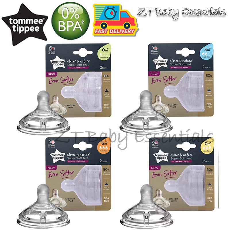 Tommee Tippee Closer to Nature Teat / Natural Start Soft Teat 2pcs/Twin Pack | Shopee Malaysia