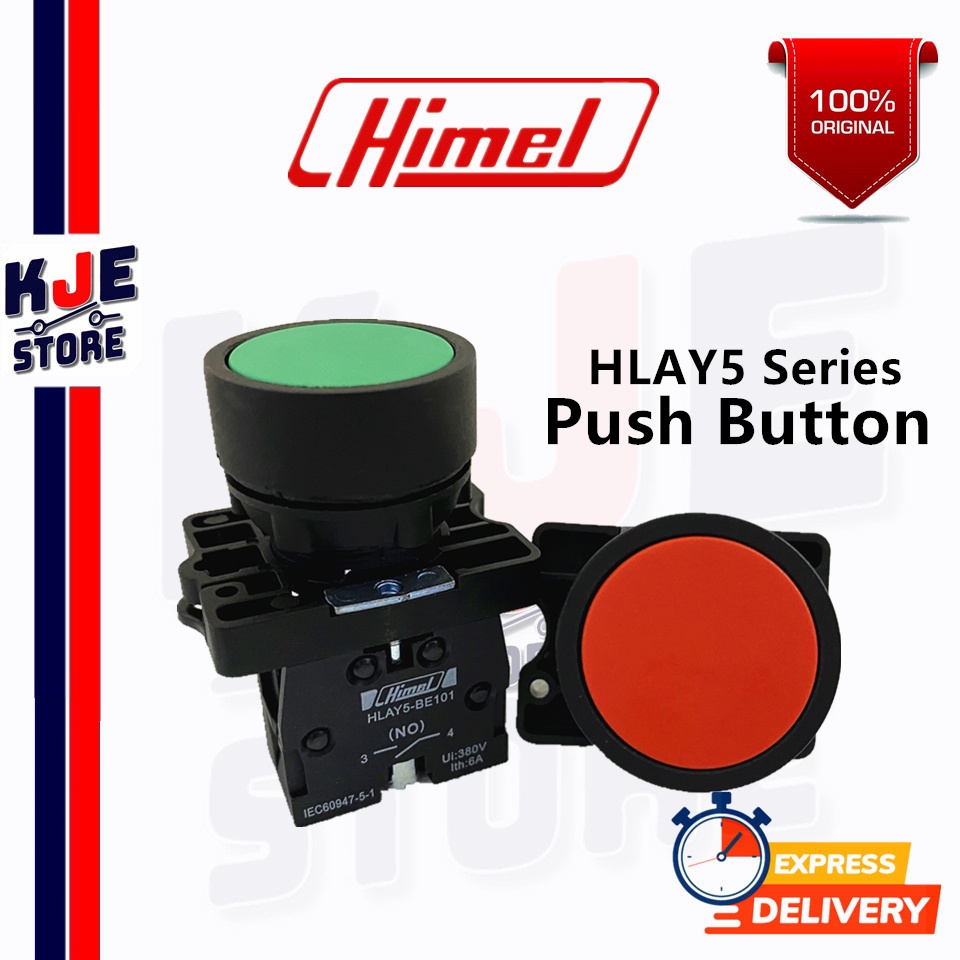 HIMEL Push Button 22mm Pushbutton - On Off Start Stop Button 1NO 1NC ...