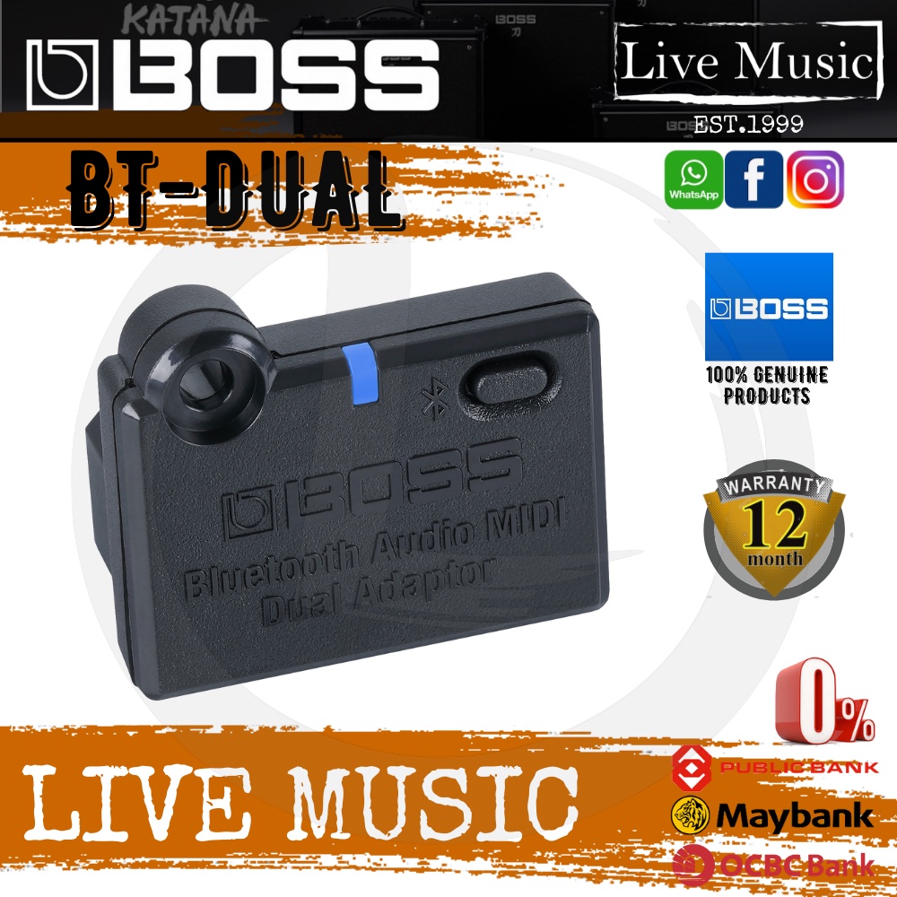 Boss BT-Dual - Bluetooth Audio MIDI Dual Adapter ( BTDual / BT Dual ...