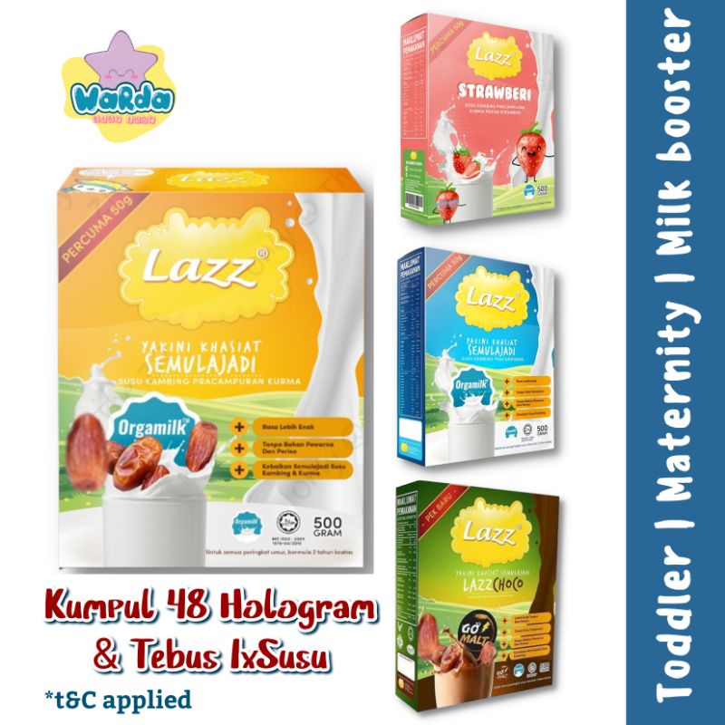 LAZZ SUSU KAMBING ASLI, KURMA,COKLAT,STRAWBERRY(BOLEH CAMPUR) | Shopee ...