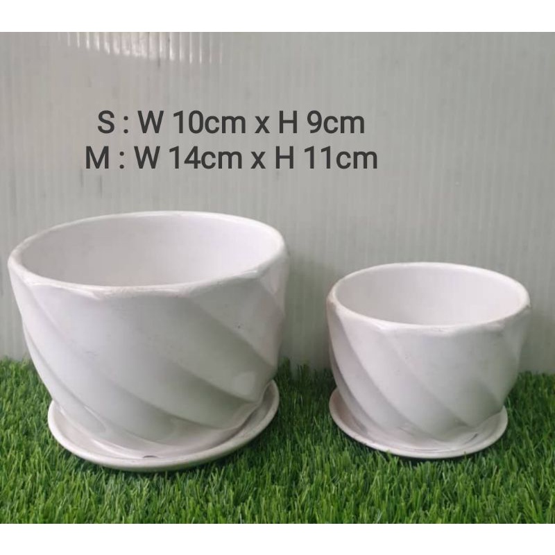 Combo Set 🇲🇾 Pasu Seramik / Pasu Orkid Gubahan / Apple Pot Ceramic Pot ...