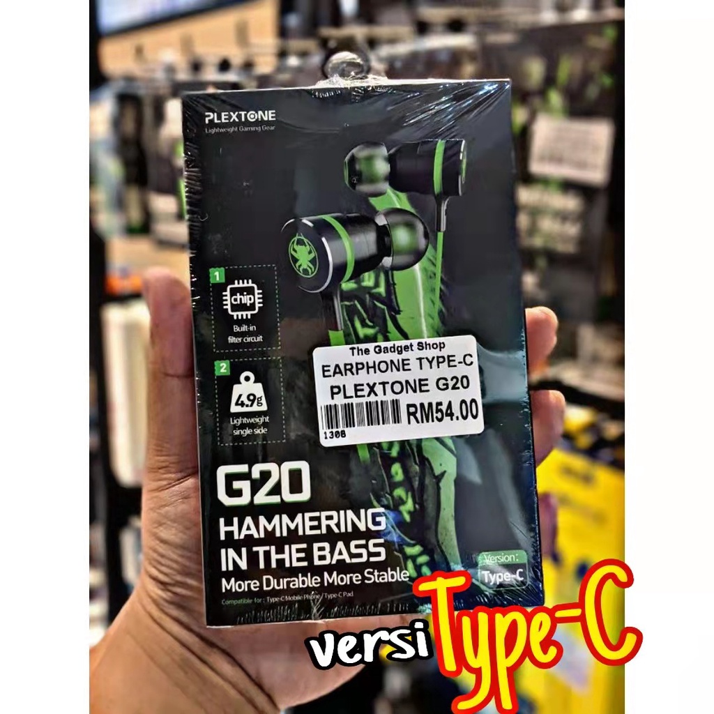 💢Type C Plextone G20 Mark III noise reduction earphone gaming Headphone ...