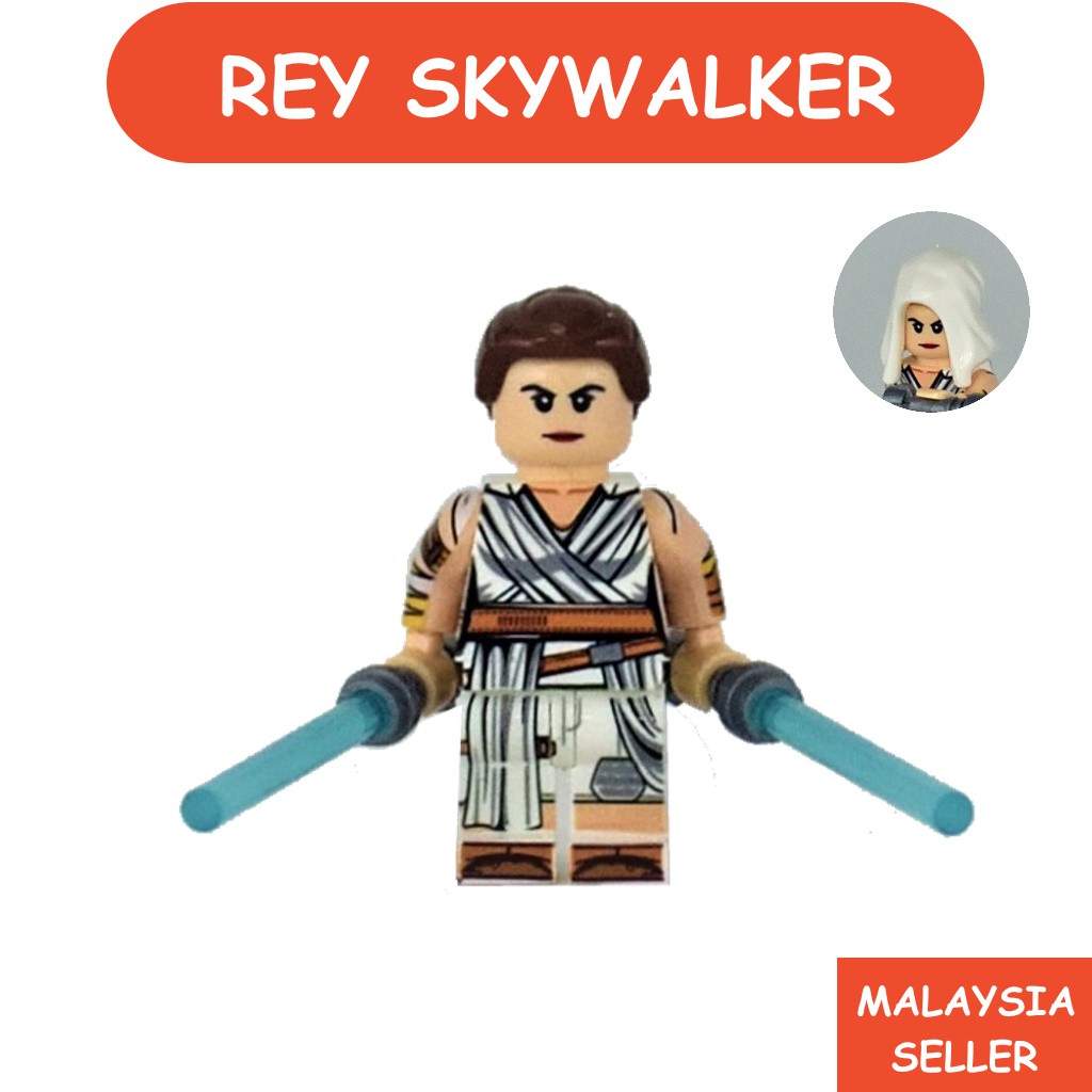 Star Wars Rey Skywalker Mini Figure Mainan LEGO Compatible | Shopee ...