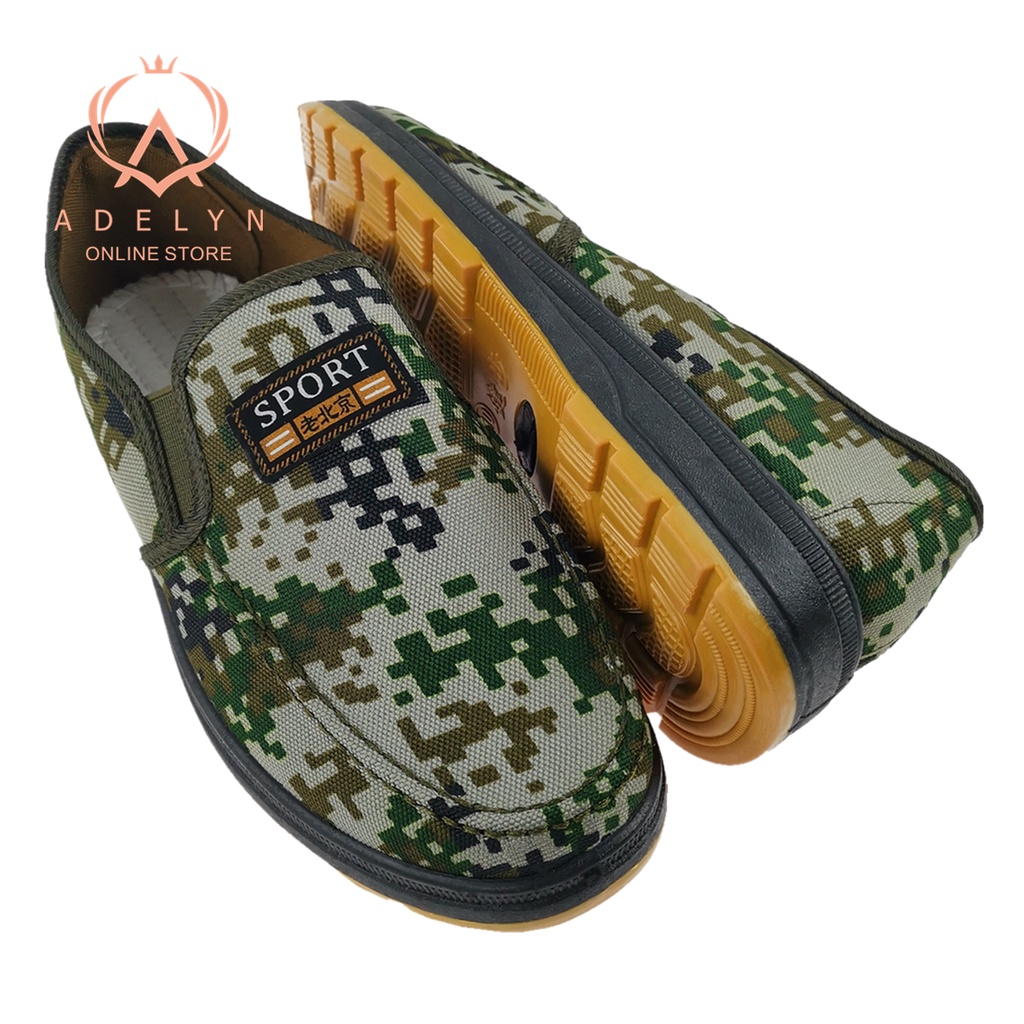 NEW !! MEN AD1 LADY WORKING CANVAS SHOES SLIP ON / KASUT KUNGFU LELAKI ...