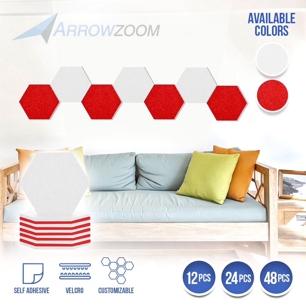 Arrowzoom Sticker Hiasan Dinding 24pcs Gabungan Warna Adhesive Mix And ...