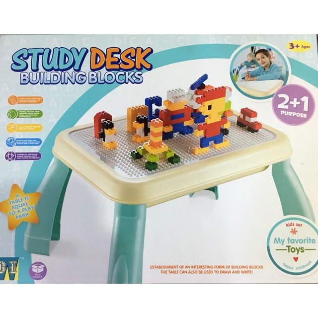 Study Desk Building Block 2 in 1 + Free 150pcs blocks | Shopee Malaysia