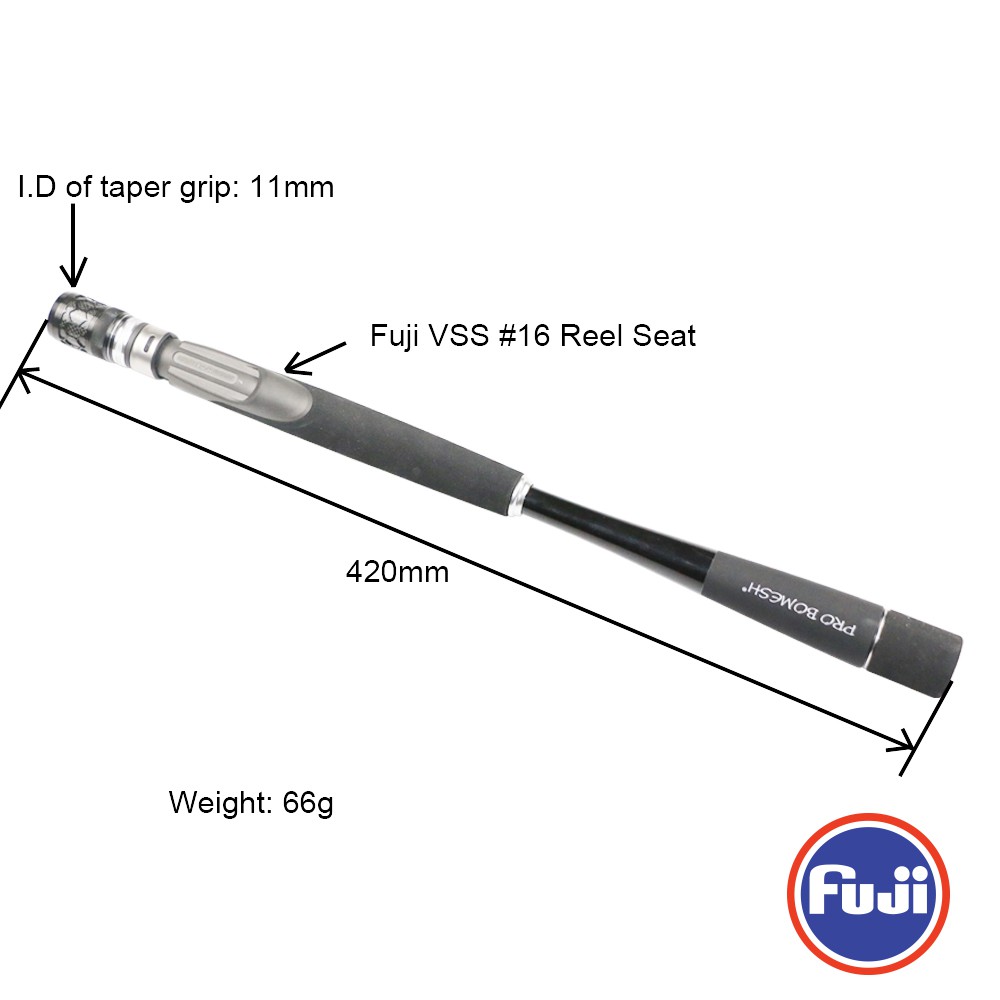 PROBOMESH Fuji VSS 16 Taper Carbon Tube Grip Butt Section Spinning Rod ...