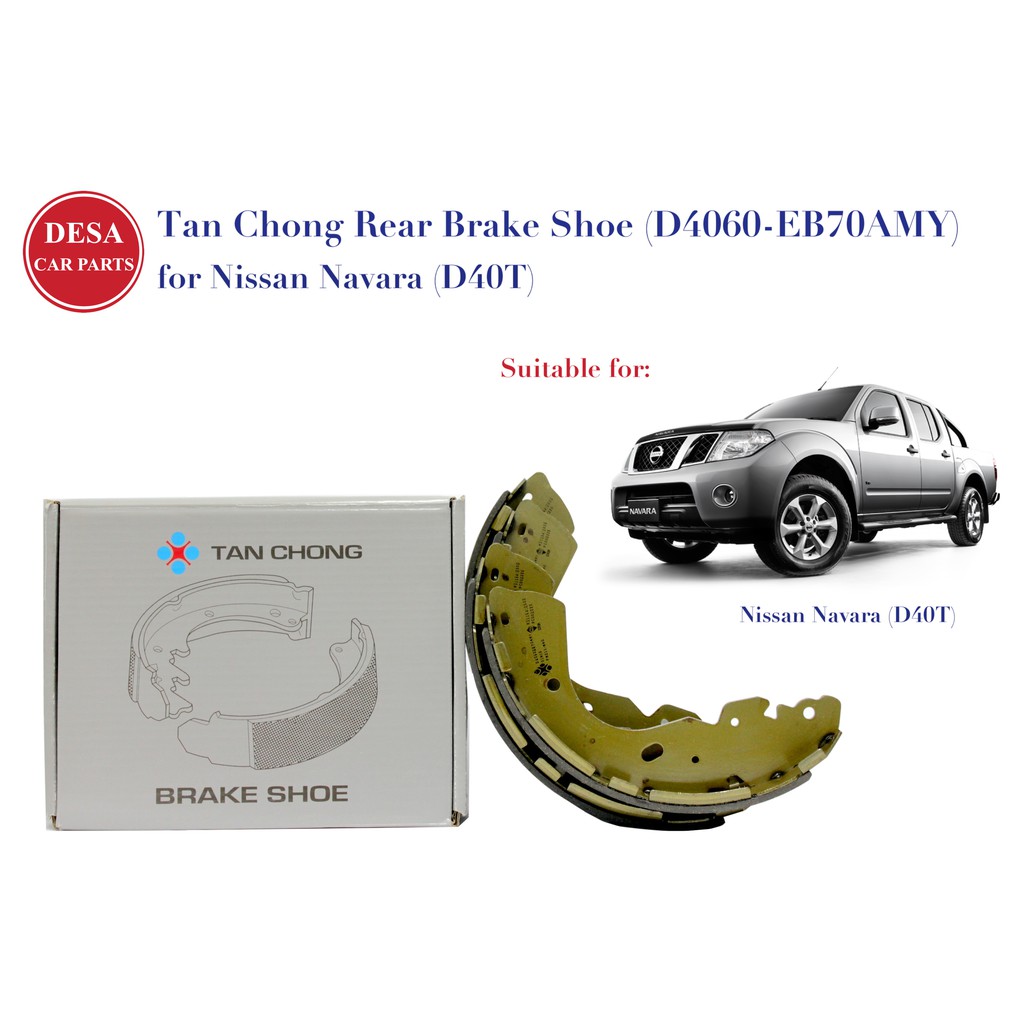 AutoPlus by Tan Chong Rear Brake Shoe for Nissan Navara (D40T) - D4060-EB70AAP | Shopee Malaysia