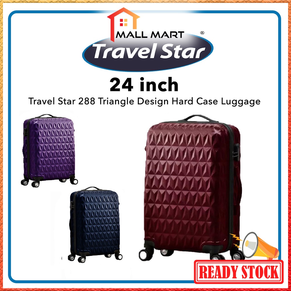 MallMart Travel Star 288 Triangle Design Hard Case Luggage Bagasi 24 ...