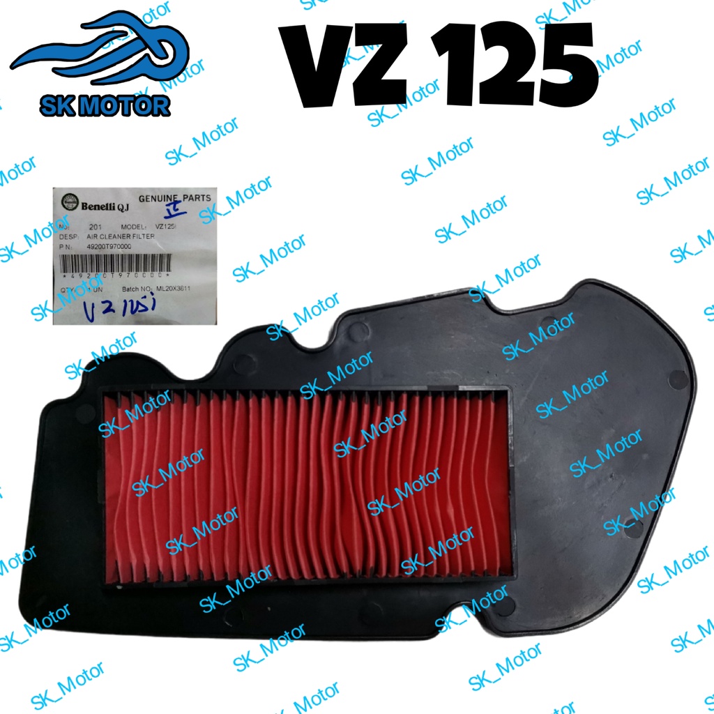 Benelli VZ125 VZ 125 i Original Element Assy Air Cleaner Air Filter ...