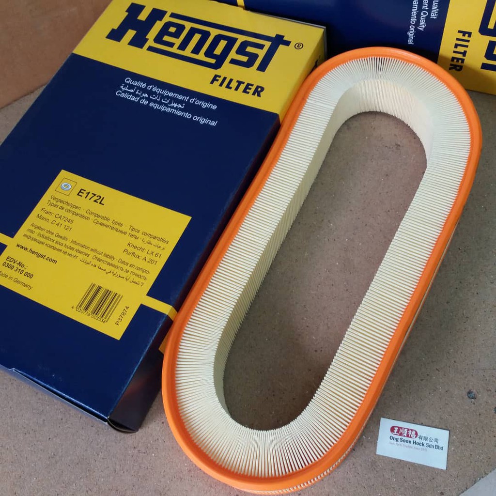 Mercedes W124 230E Facelift W201 190E Air Filter M102 Hengst E172L ...