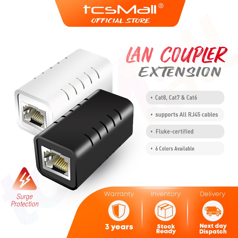 Cat8 Lan Network Extender Cat7 RJ45 Ethernet Coupler Extension Adapter ...