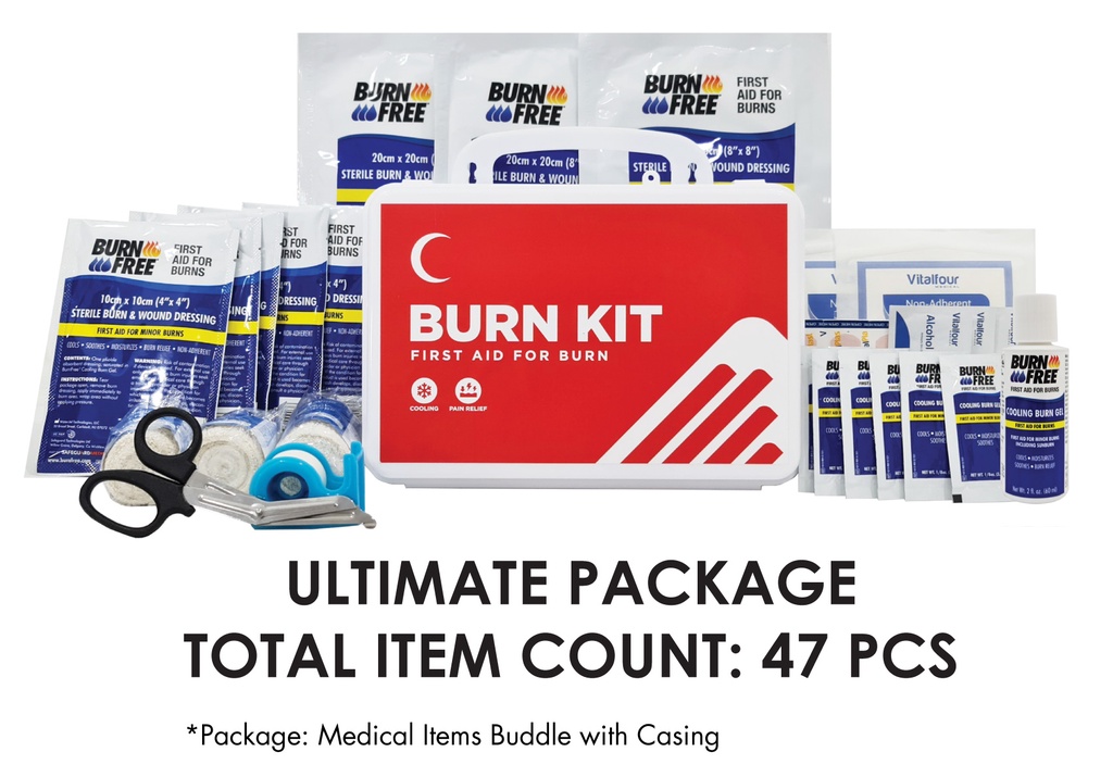 BurnFree Burnshield BurnCare Burn Kit Dressing Package comes with ...