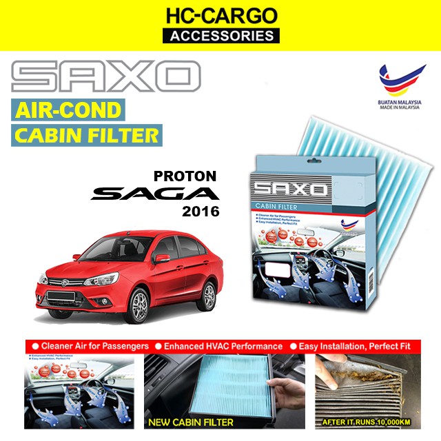 SAXO Proton SAGA 2016-Present AIRCOND Cabin Filter S-1162/ CAR AIR ...