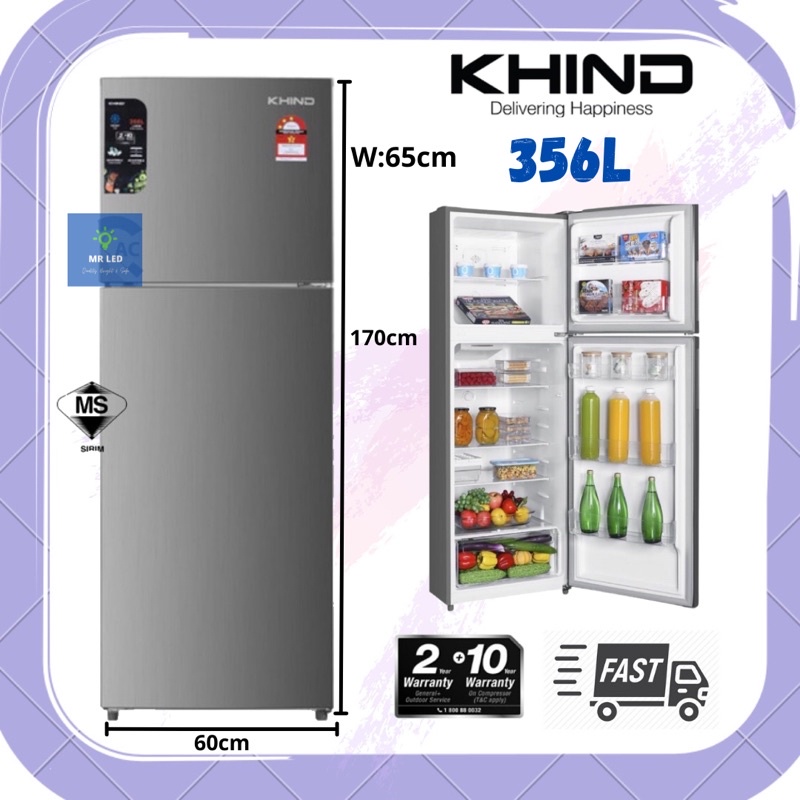 [10 YEARS WARRANTY] KHIND REFRIGERATOR 2DOOR / SINGLE DOOR (RF200/RF270 ...