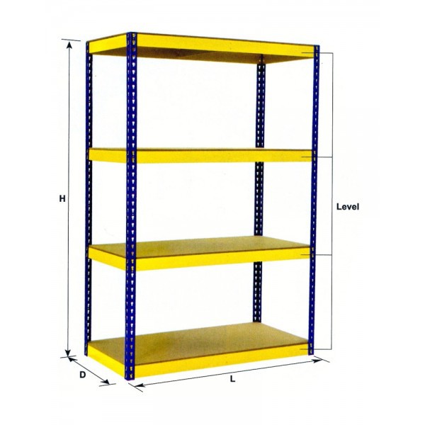 BOLTLESS RACK/RAK BESI/OFFICE STORAGE RACK (BLUE & YELLOW) | Shopee ...