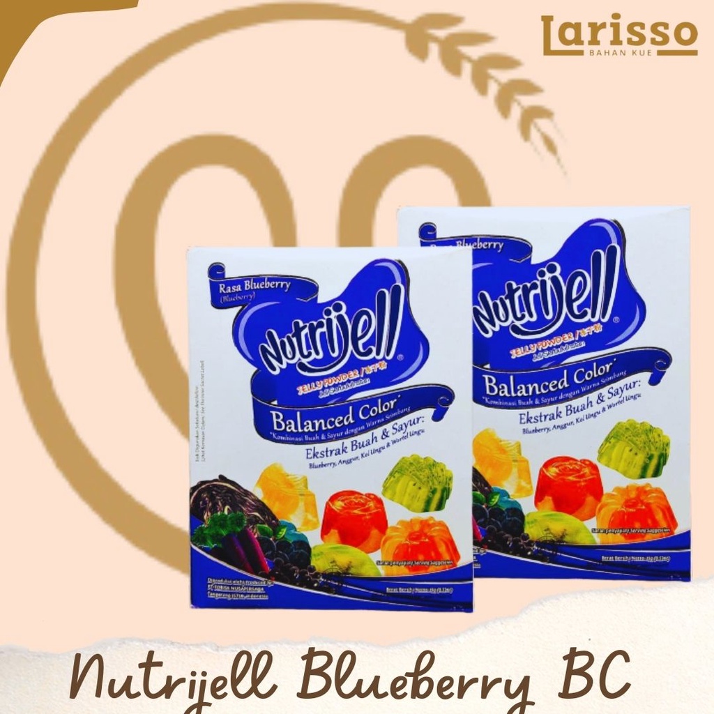 Nutrijell JELLY POWDER INSTANT POWDER BLUBERRY FLAVOR BC 12X15GR BOX ...