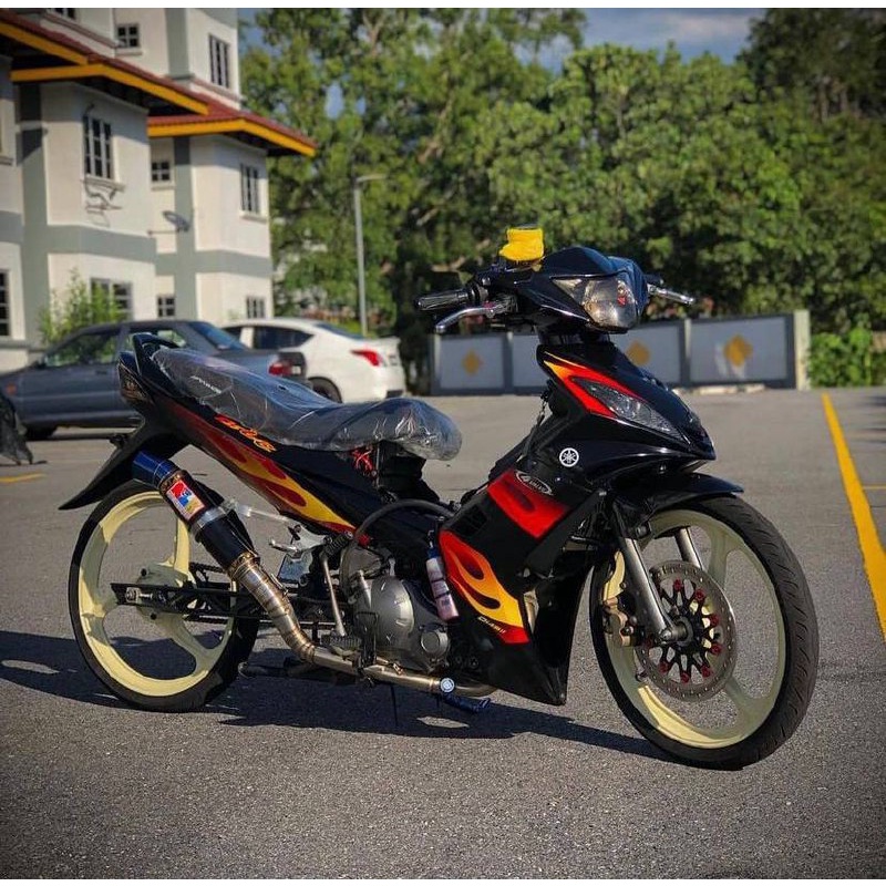 COVERSET ORIGINAL HONG LEONG YAMAHA (HLY) LC LC135 V1 HITAM API - READY ...