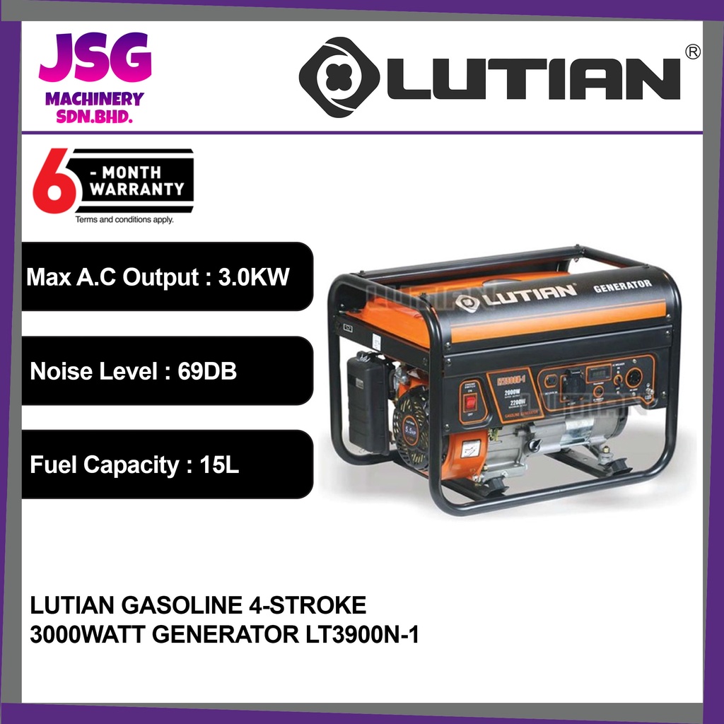 *LUTIAN GASOLINE 4-STROKE 2000/3000WATT GENERATOR LT2500N-1 / LT3900N-1 ...