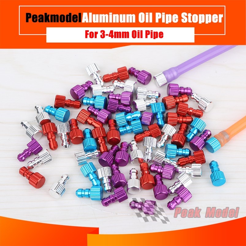 Aluminum Alloy Fuel Tank Fittings Oil Stop Tubing Plug for 3-4mm Oil ...