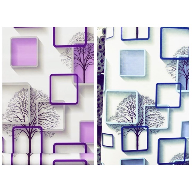 Pelekat Dinding Kertas Dinding 2D Pelekat Diri Kalis Air 45cm * 1000cm ...