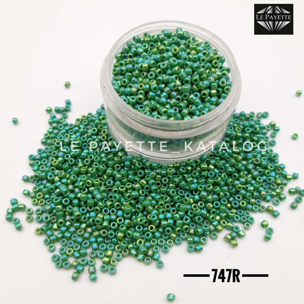 HIJAU Sequin Sand MGB Opaque Colors Rainbow 12/O - Green doff Bottle ...