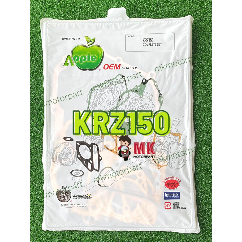 🍎 Kawasaki KRZ150 Overhaul Gasket Complete Set 🍎 Apple Gasket KRZ ...