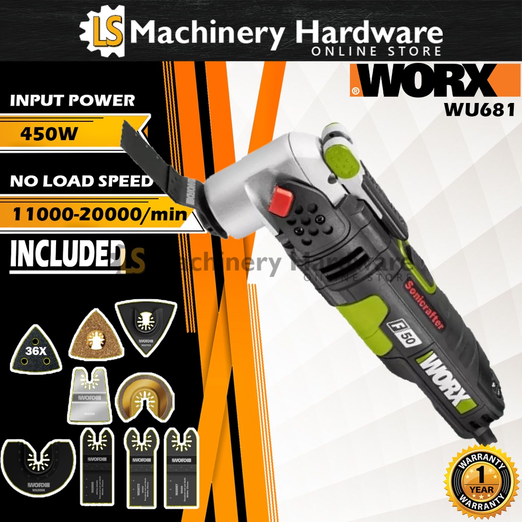 WORX 450W Universal Hyperlock Oscillating Multi-tool WU681 - 1 Year Warranty | Shopee Malaysia