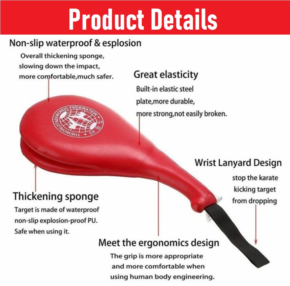 Double Kick Pad Target Taekwondo Karate Kickboxing MMA Training Martial ...