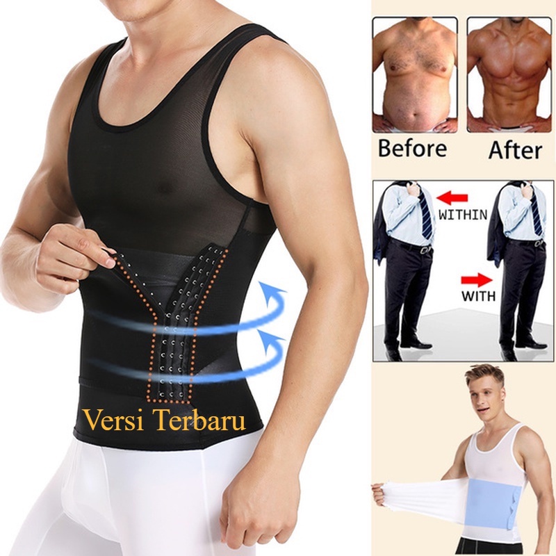 Baju Singlet Anti Boroi | Men Body Shaper | Man Girdle Slim Corset ...
