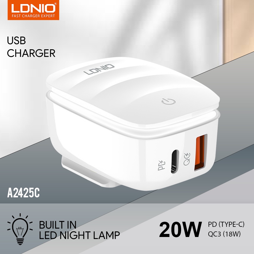 LDNIO A2425C 20W PD/QC FAST CHARGING CHARGER | Shopee Malaysia