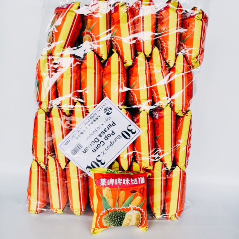 ( READY STOCK ) Pop Corn Perasa Durian 1 x 30 x 15g | Shopee Malaysia