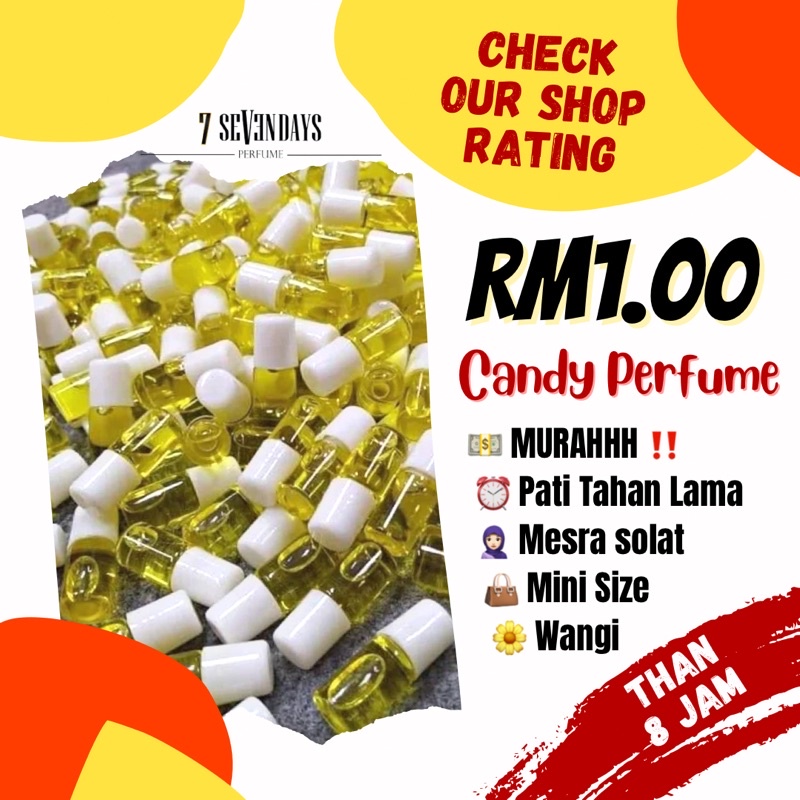 🔥 PATI TAHAN LAMA 🔥 CANDY PERFUME VIRAL MURAH WANGI | Shopee Malaysia