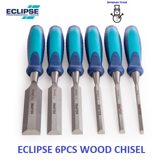 ECLIPSE WOOD CHISEL SET, 3PCS/ 6PCS , 1/2'' TO 1-1/4'' | Shopee Malaysia