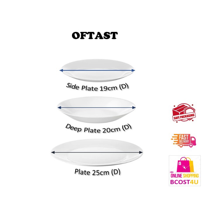 🍽IKEA OFTAST🍽 Secure Packaging Deep Plate 20cm (D) Plate 25cm (D ...