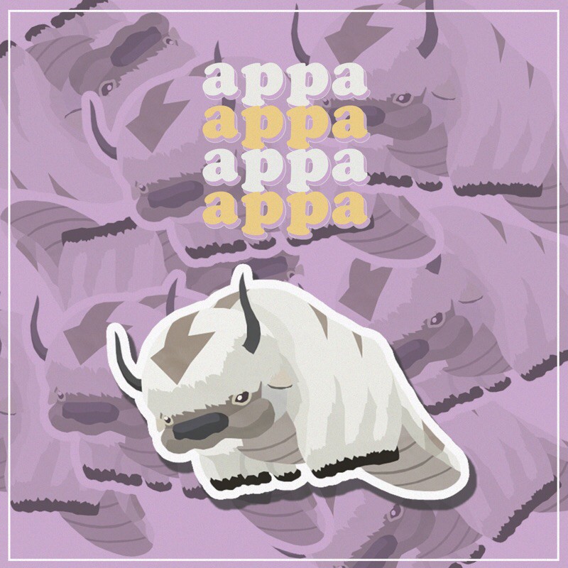Appa from ATLA Sticker by hydroxideart | Shopee Malaysia