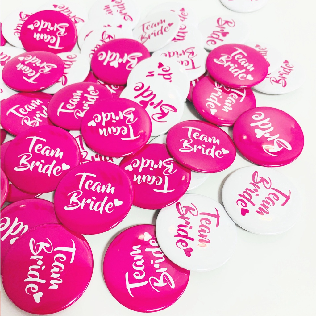 【New Arrival】Bride & Team Bride Badges Bridal Shower Hen Night ...