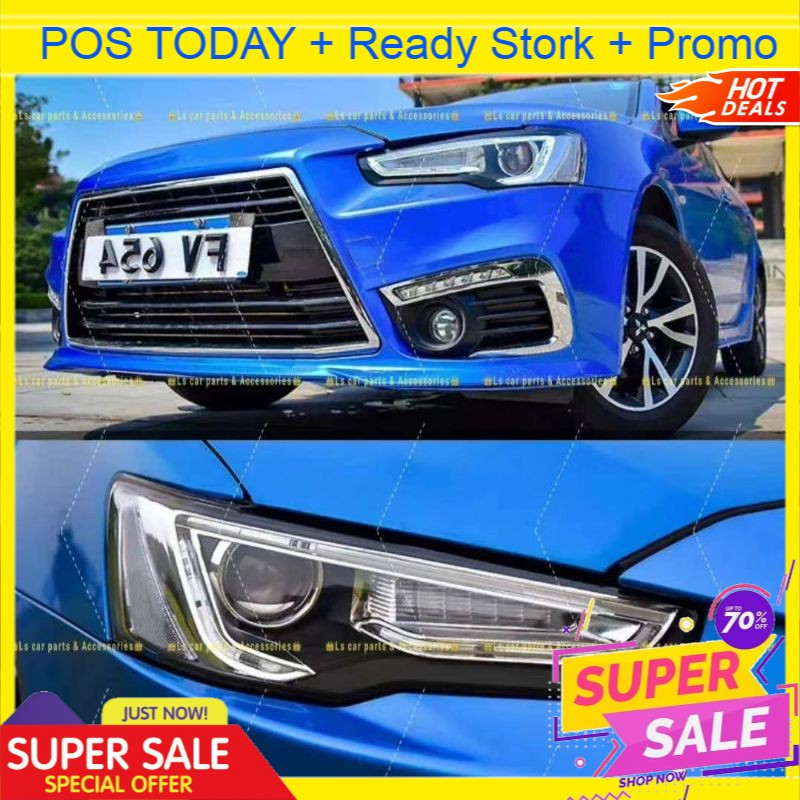 EVO X Inspira Mivec Front Headlight Demon Eye LED Headlamp Projector ...