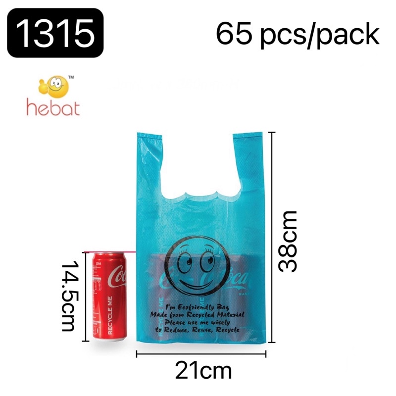 Plastic Bag Smiley Face Thank You Singlet / Beg Plastik / Beg Sampah ...