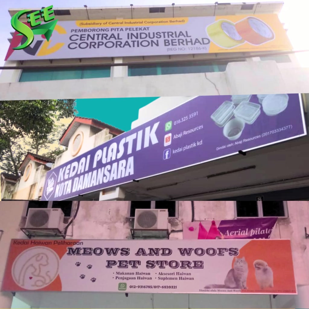 PAPAN TANDA / SIGNBOARD(CUSTOM MADE ) , Saiz: 4kaki x 20kaki papan ...