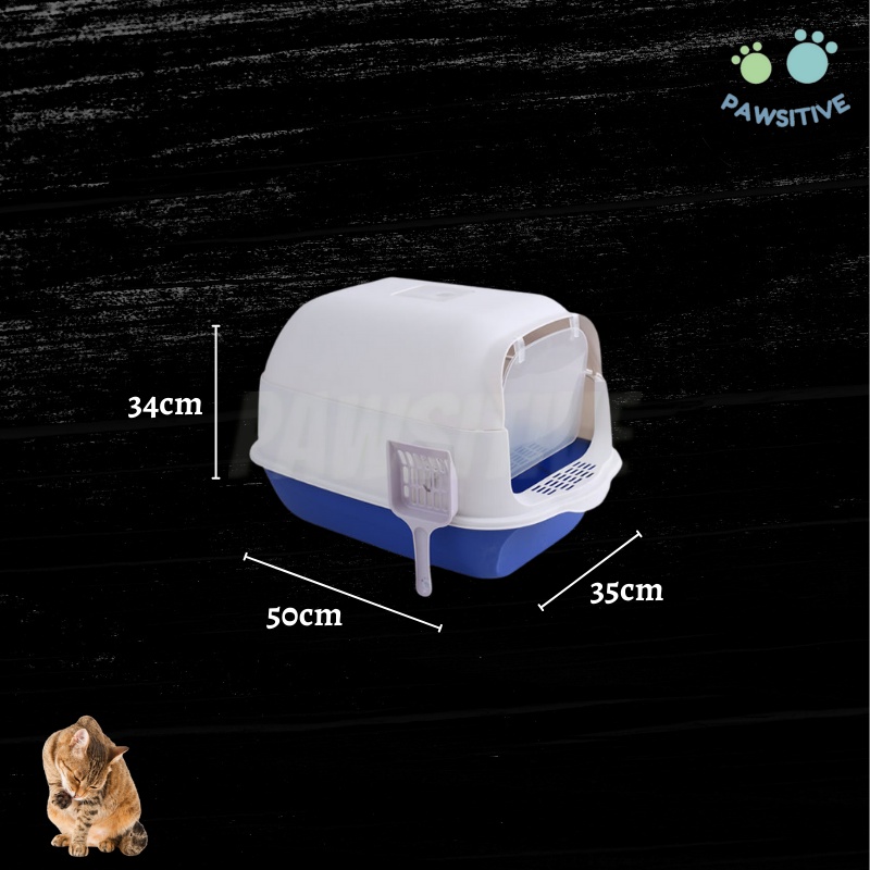 PAWSITIVE Cat Litter Box/Cat Toilet/Tempat Berak Kucing/Tandas Kucing ...