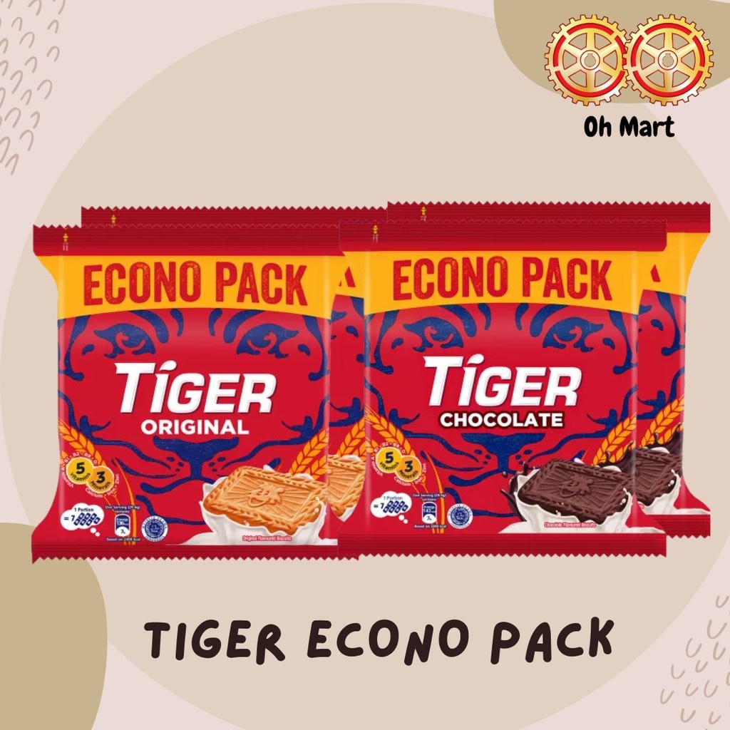 Tiger Biscuits Original Econo Pack Original/Chocolate -364.8g | Shopee ...
