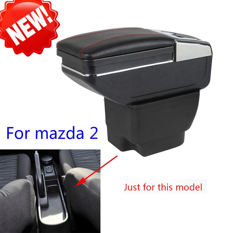 For mazda 2 Armrest Box Car Storage With Cup Holder Ashtray Arm Rest ...