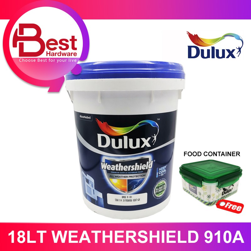BEST HARDWARE - DULUX WEATHERSHIELD 18 LITRE BASE - A (WHITE 15004 ...